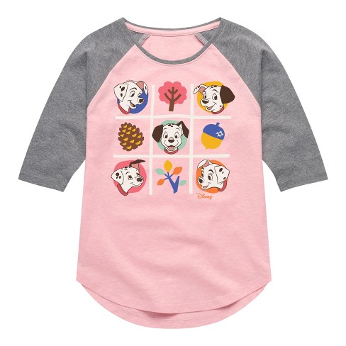 Girls' 101 Dalmatians Tic Tac Toe Grid Of Puppies - Light Pink/ath Hea ...