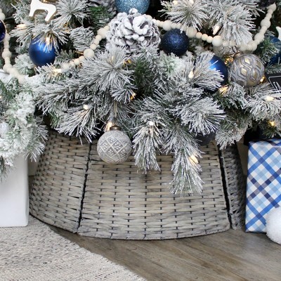 Birdrock Home 4-panel Christmas Tree Collar - Gold - Hammered : Target