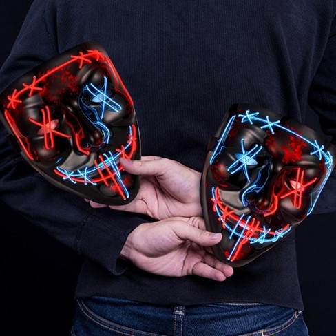 Mask, Halloween Led Mask, 2 Pcs, For Festival Cosplay, Halloween ...