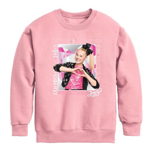 Jojo Siwa #feeling Graphic Long Sleeve Fleece Sweatshirt - Mauve - 4t ...