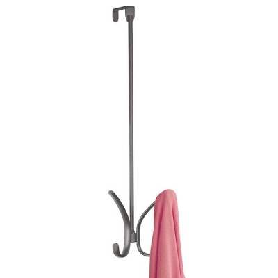 mDesign Metal Over Door Storage Organizer Rack, 4 Hooks, 17" Tall : Target