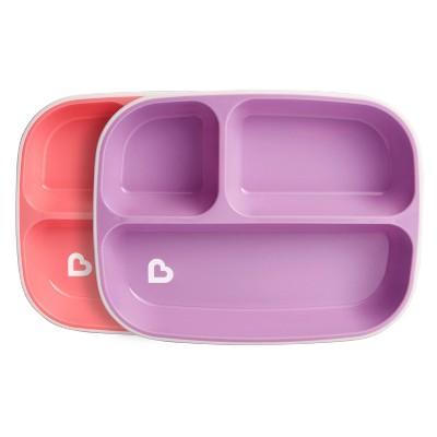 Munchkin Splash Divided Plate - Pink : Target