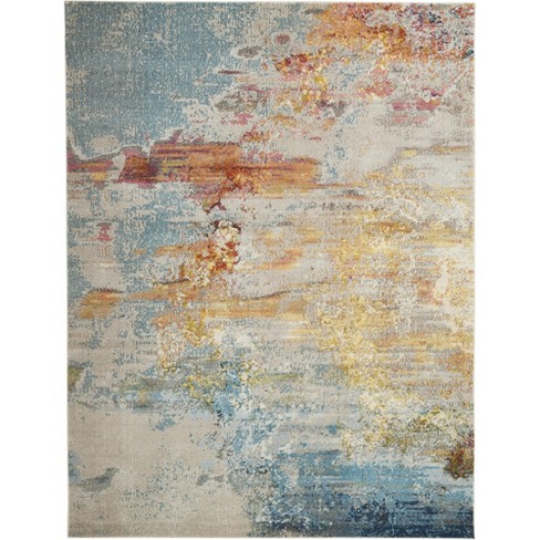 Celestial Ces02 Area Rug Colorful Contemporary Abstract By Nourison ...