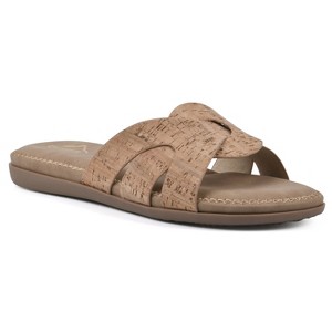 Cliffs by White Mountain Women's Fortunate Slide Sandal, Natural Cork ...