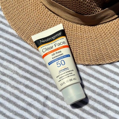 Neutrogena Clear Face Liquid Sunscreen Lotion - Spf 30 - 3 Fl Oz : Target