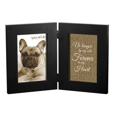 Dicksons Dog Forever In My Heart Black 4 X 6 Inch Wood Hinged Double ...