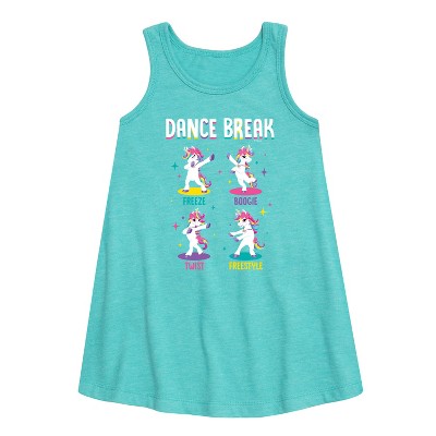 Jojo Siwa Dance Break Unicorns Graphic Sleeveless Aline Dress - Turquoise - Small : Target