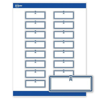Avery® Matte 1" x 2-5/8" Labels, Silver & Navy Seal, 160ct : Target