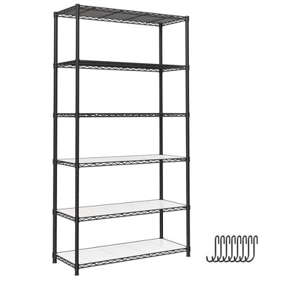Garage Shelving, 6-tier Wire Shelving Unit, Kitchen Storage Rack With ...