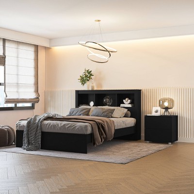 Polifurniture 3pc Queen Madison Bedroom Set With Single Nightstand ...