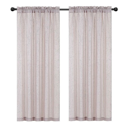 Kate Aurora 1 Piece Moroccan Sparkle Rod Pocket Semi Sheer Voile Window ...