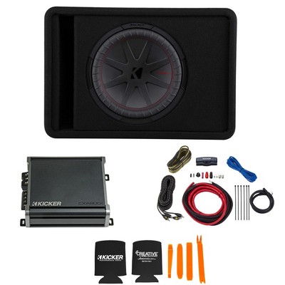 Kicker Comp R 12" Subwoofer Package With Amp & Wire Kit : Target
