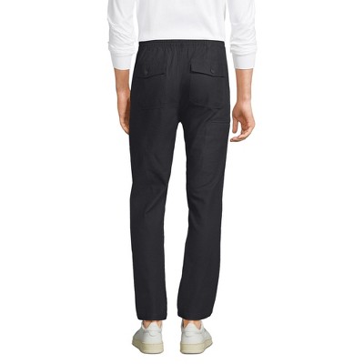 Lands' End Men's Textured Twill Work Pants - 38x28 - Black Slate : Target