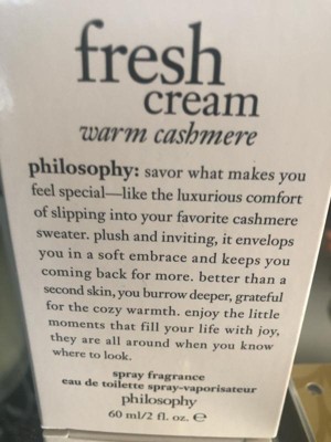Philosophy Fresh Cream Warm Cashmere Eau De Toilette - 2 Fl Oz - Ulta ...