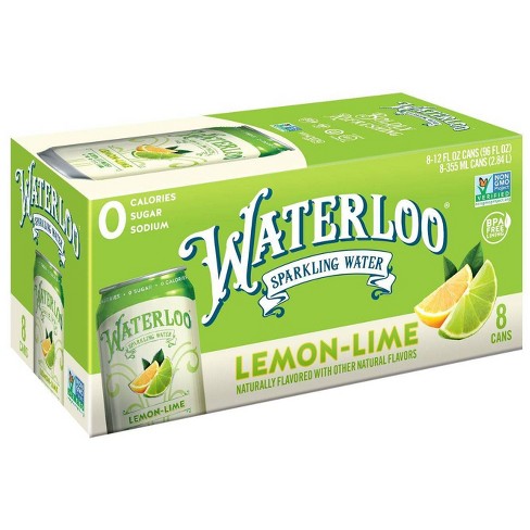 Waterloo Lemon-lime Sparkling Water - 8pk/12 Fl Oz Cans : Target
