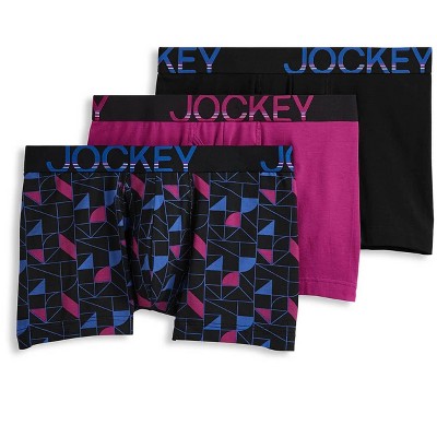 Jockey Men's Activestretch 4" Boxer Brief - 3 Pack M Contemporary ...