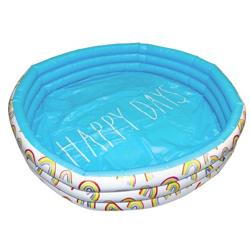 Coconut Outdoor Rae Dunn 54" Mini/kiddie Pool - Rainbow Pattern - Happy ...