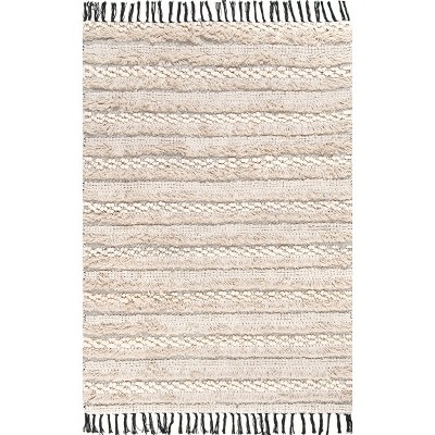 Nuloom Handmade Benavides Tassel Area Rug, 5' X 8', Tan : Target