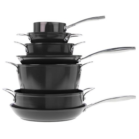 Curtis Stone 14-piece Stacking Cookware Set 764-541 Refurbished Black ...
