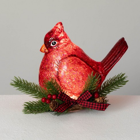 7.75"h Sullivans Christmas Led Cardinal Shimmer Figure Red-green : Target