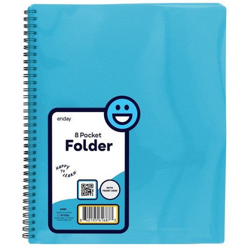 8 Pocket Folder With Front View, Blue : Target