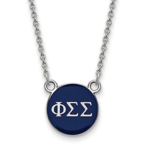 Black Bow Jewelry Sterling Silver Phi Sigma Sigma Greek Life Necklace ...