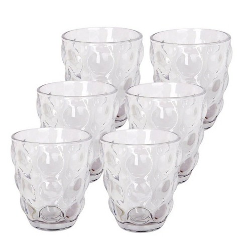 Slickblue Unique Big Bubbles Drinking Glasses Set - 9oz, Clear, Set Of ...