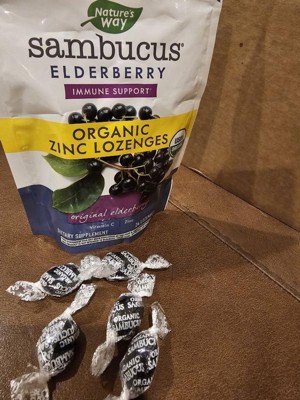 Nature's Way Sambucus Immune Lozenges With Elderberry, Zinc And Vitamin ...