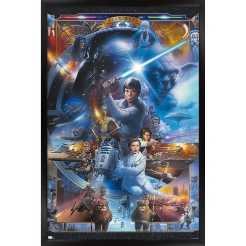 Trends International Star Wars: Original Trilogy - Collage Framed Wall ...