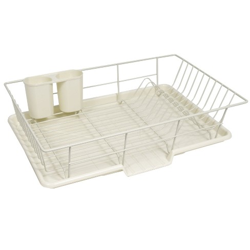 Steel 3-piece Large Dish Drainer, Ivory : Target