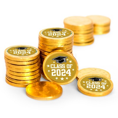 42 Pcs Graduation Candy Party Favors Class Of 2024 Chocolate Coins-gold ...