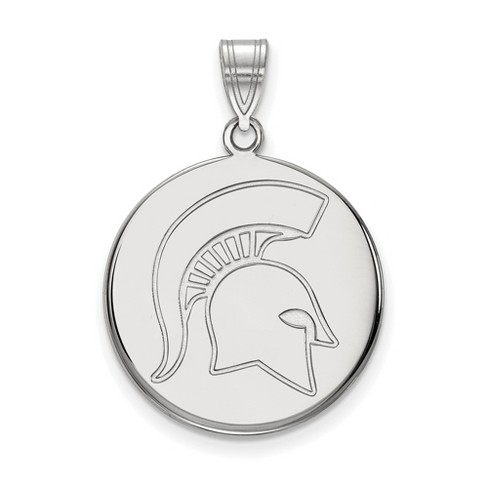 Black Bow Jewelry Sterling Silver Michigan State Spartans Ncaa Large ...