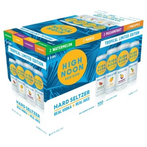 High Noon Sun Sips Tropical Hard Seltzer Variety Pack - 8pk/355ml Cans ...
