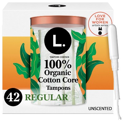 L . Organic Cotton Full Size Multipack Refill Tampons - Regular/super ...