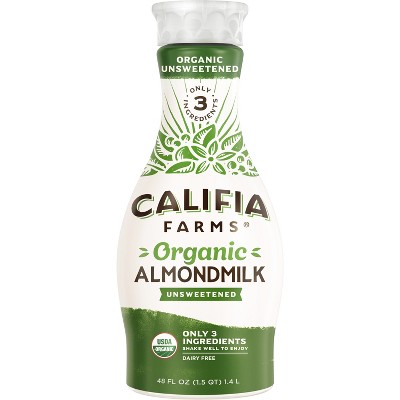 Califia Farms Organic Unsweetened Almond Milk - 48 Fl Oz : Target