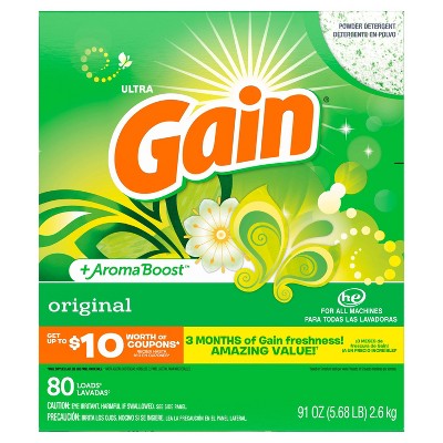 Gain Original Powder Laundry Detergent - 91oz : Target
