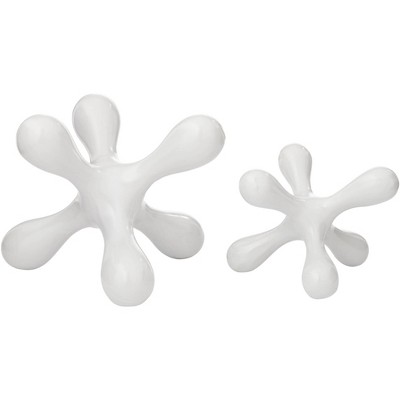 Studio 55d Charm Matte White Ceramic Decorative Jack Figurines Set Of 2 ...