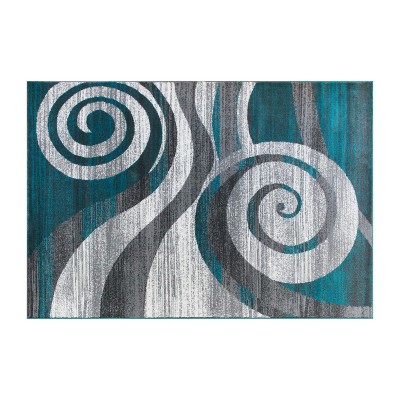 Luxe Weavers Marble Effect Abstract Blue 9x12 Area Rug : Target