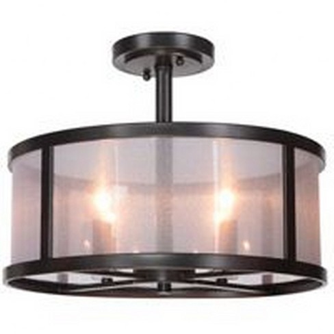 Craftmade Lighting Danbury 4 - Light Semi-flush Mount In Matte Black ...