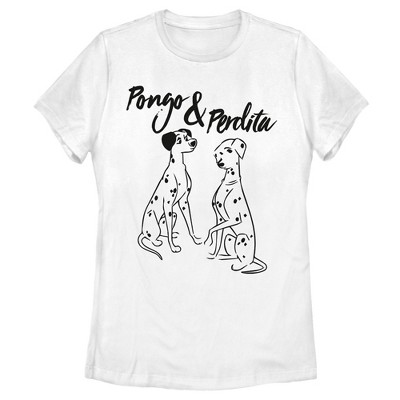 Women's One Hundred And One Dalmatians Pongo And Perdita Love T-shirt ...
