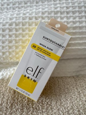 E.l.f. Skin Suntouchable Whoa Glow Sunscreen & Primer - Spf 30 - 1.69 ...