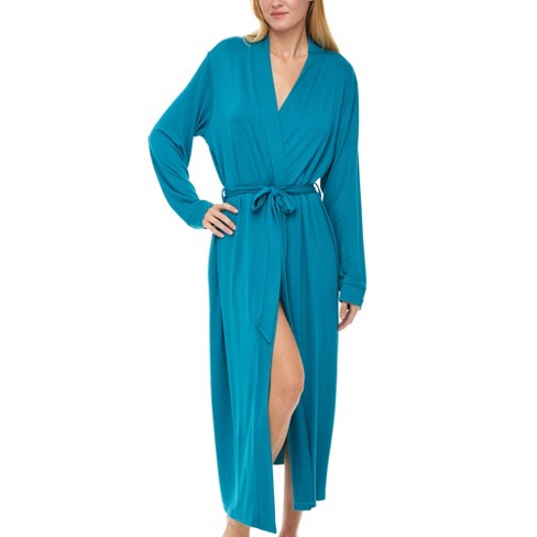 Adr Women's Classic Long Knit Robe With Pockets, Lightweight Bathrobe ...