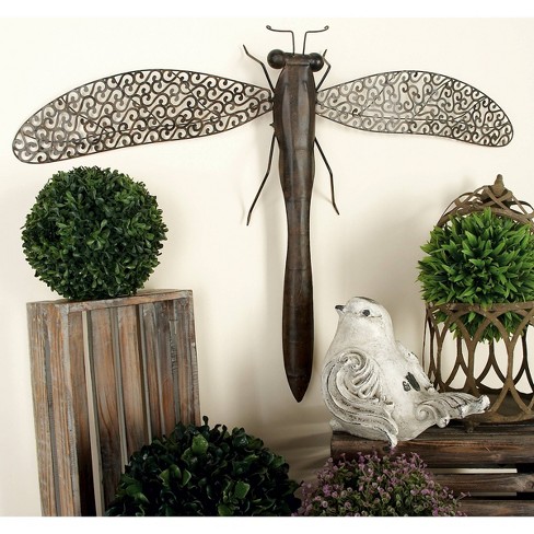 Rustic Metal Dragonfly Wall Decor Brown Olivia May Target