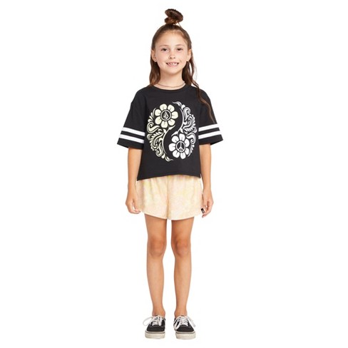 Volcom Girls Truly Stoked Short Sleeve T-shirt, Black - Xs, Black - Xs ...