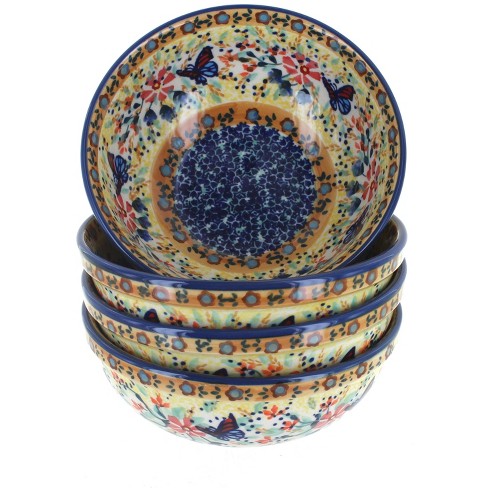 Blue Rose Polish Pottery M089 Manufaktura Dessert Bowl Set : Target