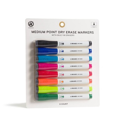 U Brands 8ct Medium Point Dry Erase Markers : Target