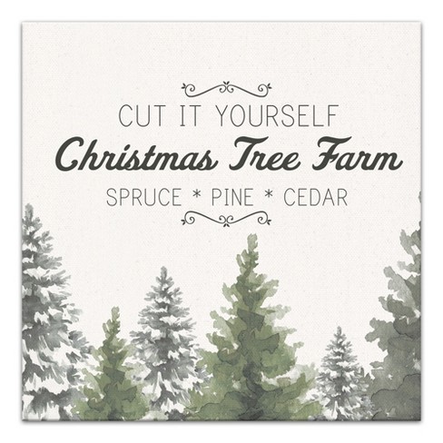 Creative Products Cut It Yourself Tree Farm 24 X 24 Canvas Wall Art ...