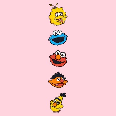 Junior's Sesame Street The Classics Line Up T-shirt - Light Pink ...