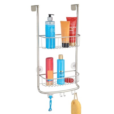 Wide Rustproof Shower Caddy With Lock Top Aluminum - Threshold™ : Target