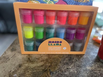 18ct Washable Tempera Paints Neon - Mondo Llama™ : Target